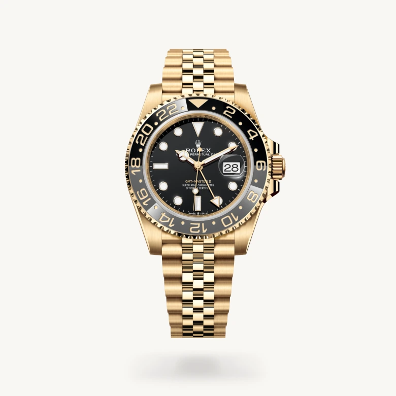Rolex GMT-Master II 18 ct yellow gold, M126718GRNR-0001